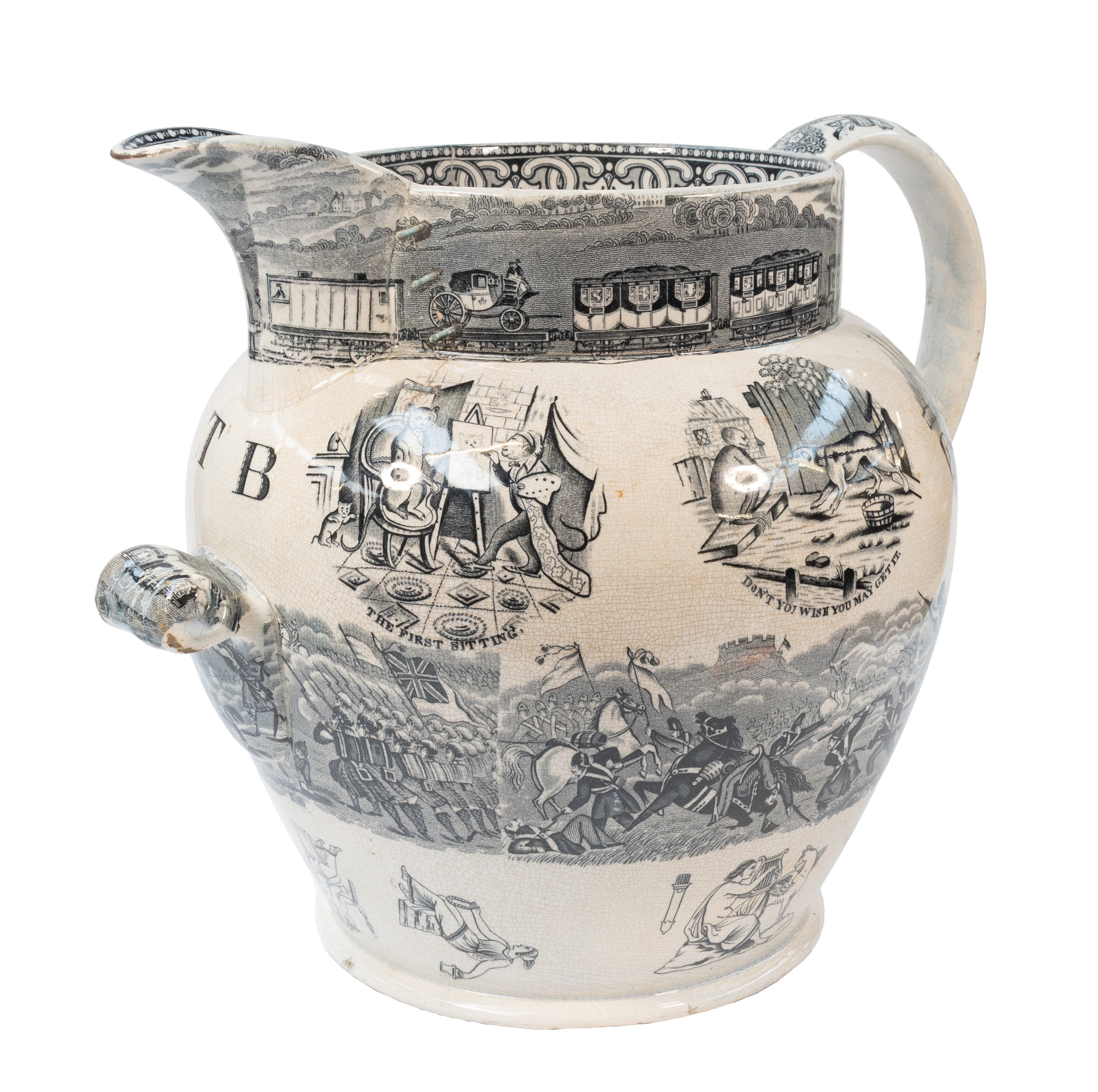 Lot 93 - A Staffordshire "Frolics of Youth" Transfer