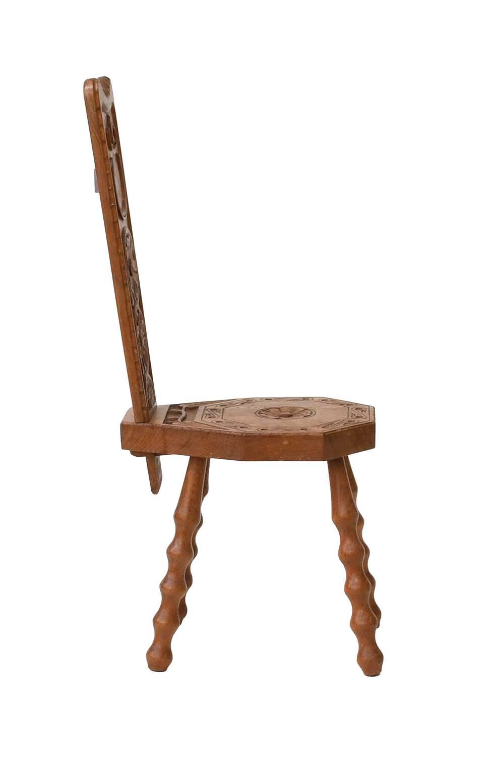 Lot 300 - Yorkshire School: An Oak Spinning Chair,