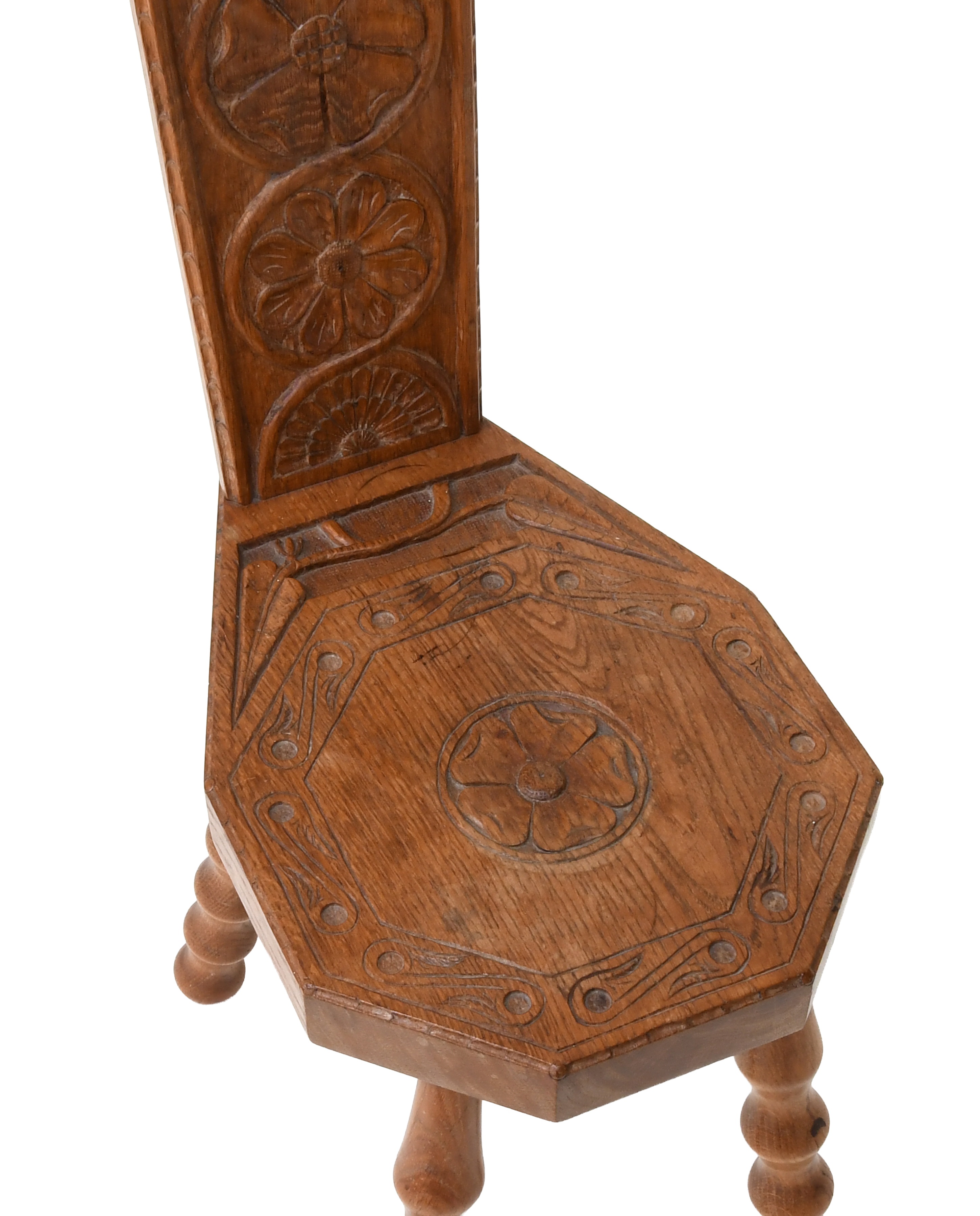 Lot 300 - Yorkshire School: An Oak Spinning Chair,