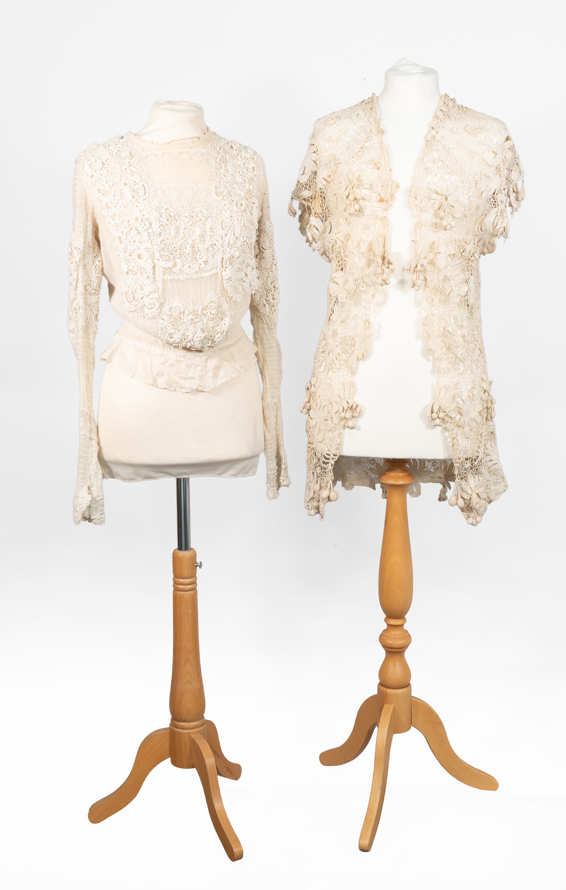 Lot 2143 - Early 20th Century Crochet Lace Mounted Net