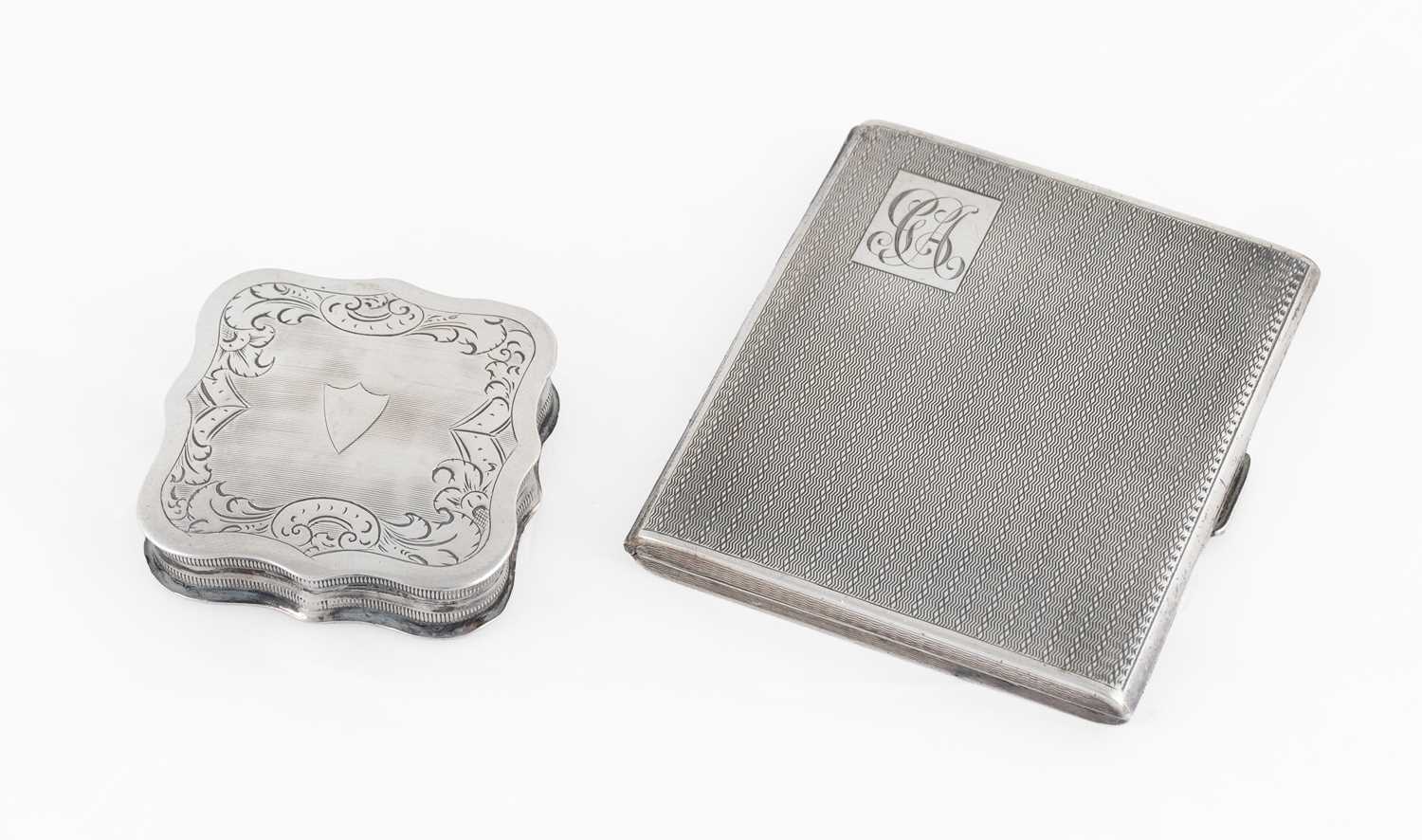 Lot 279 - A George V Silver Cigarette-Case and a Dutch