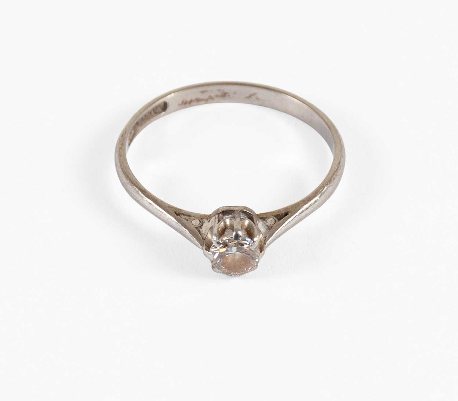 Lot 83 - A Diamond Solitaire Ring, the round brilliant
