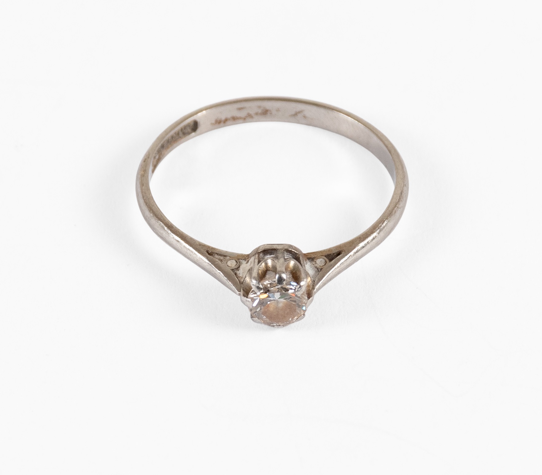 Lot 83 - A Diamond Solitaire Ring, the round brilliant