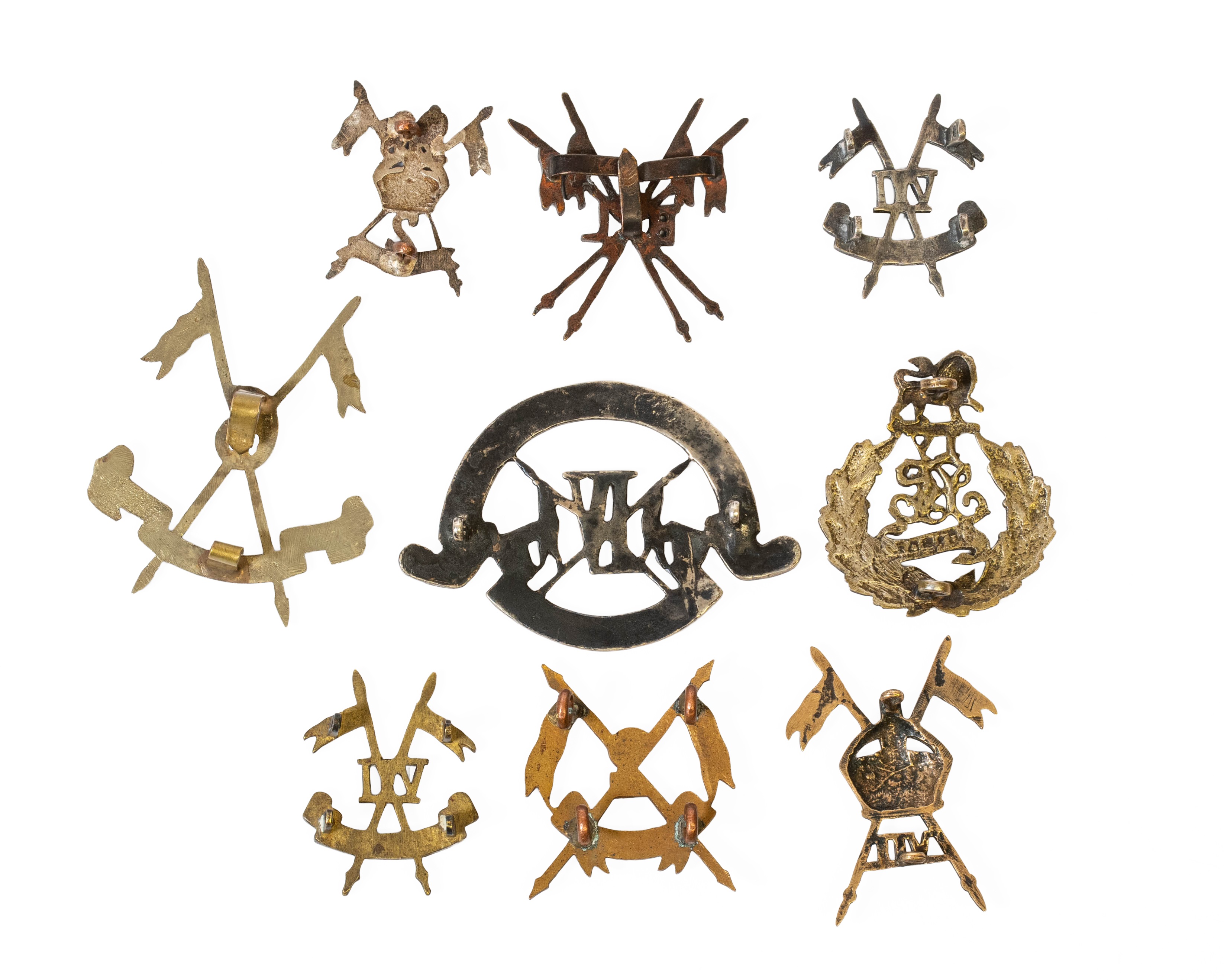 Lot 70 - Nine Indian Army Cavalry Badges, comprising