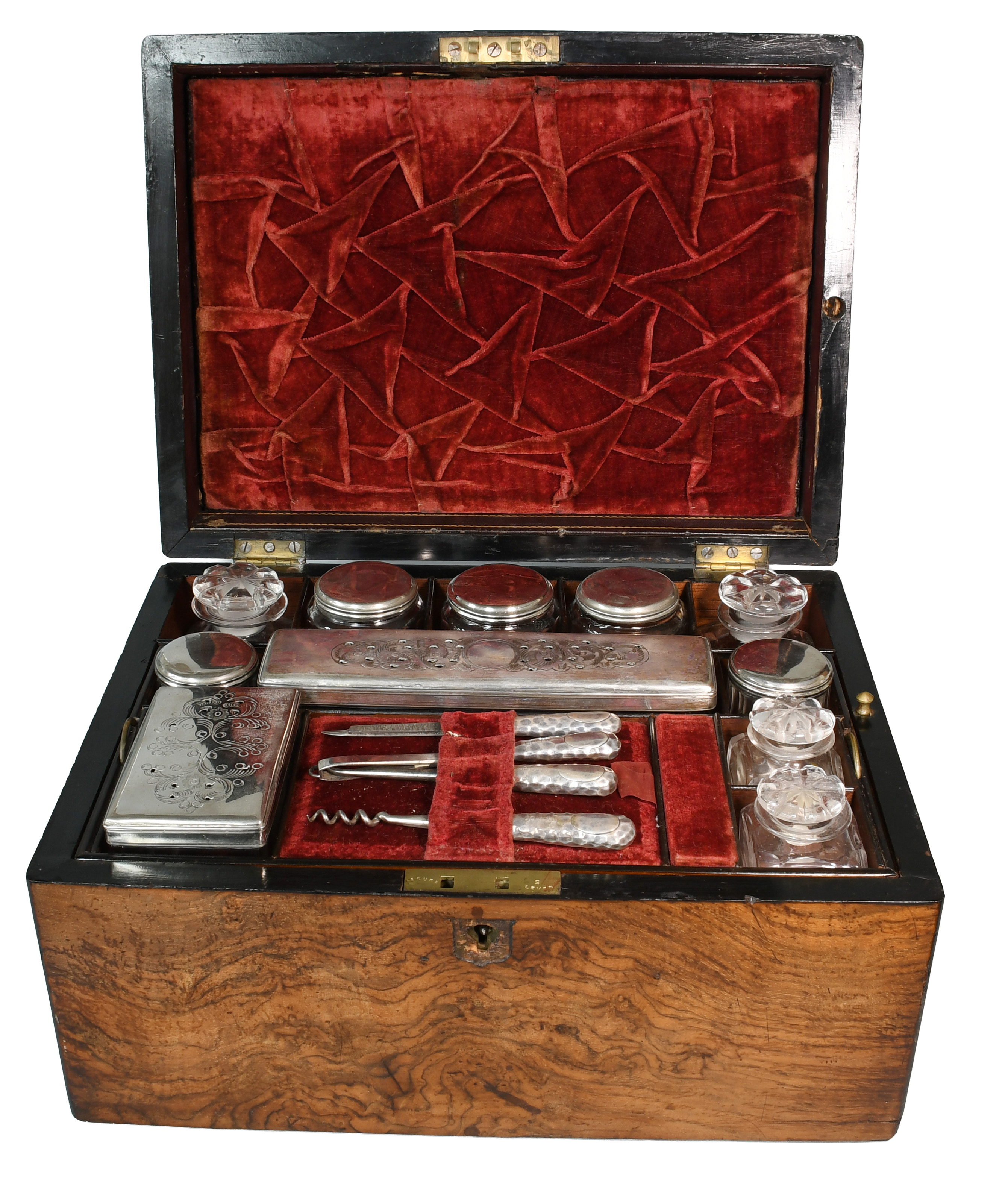 Lot 583 - A 19th Century Hinged Toilet Box, fully