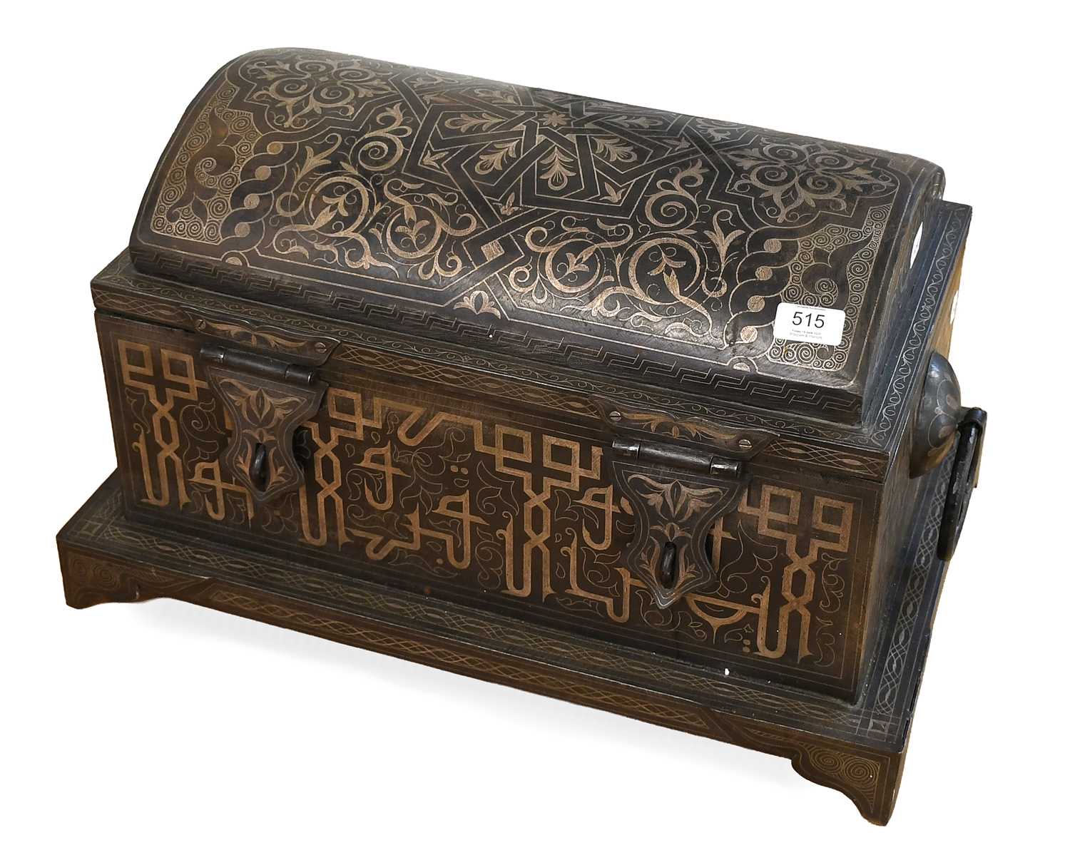 Lot 515 - An Iron Dome Top Casket, with niello type