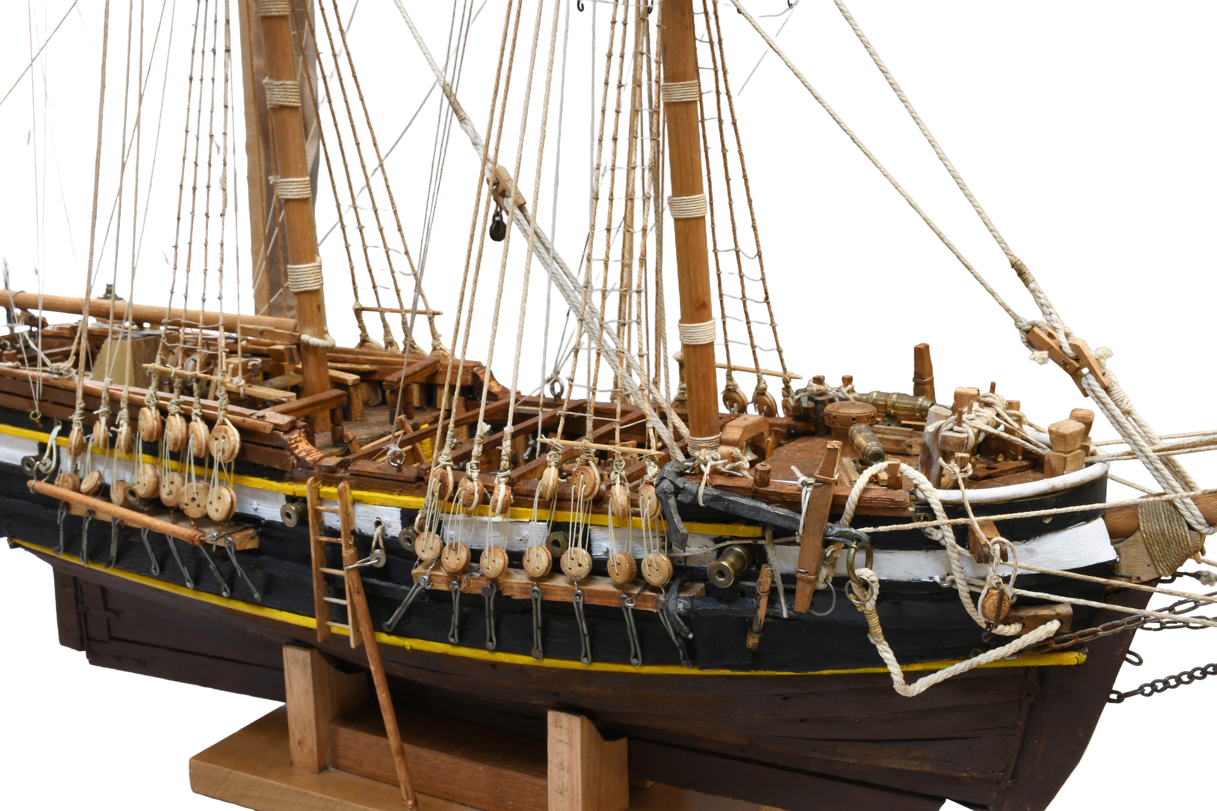 Lot 552 - A Scratch Built Model of a 12 Gun 'Brig' Man