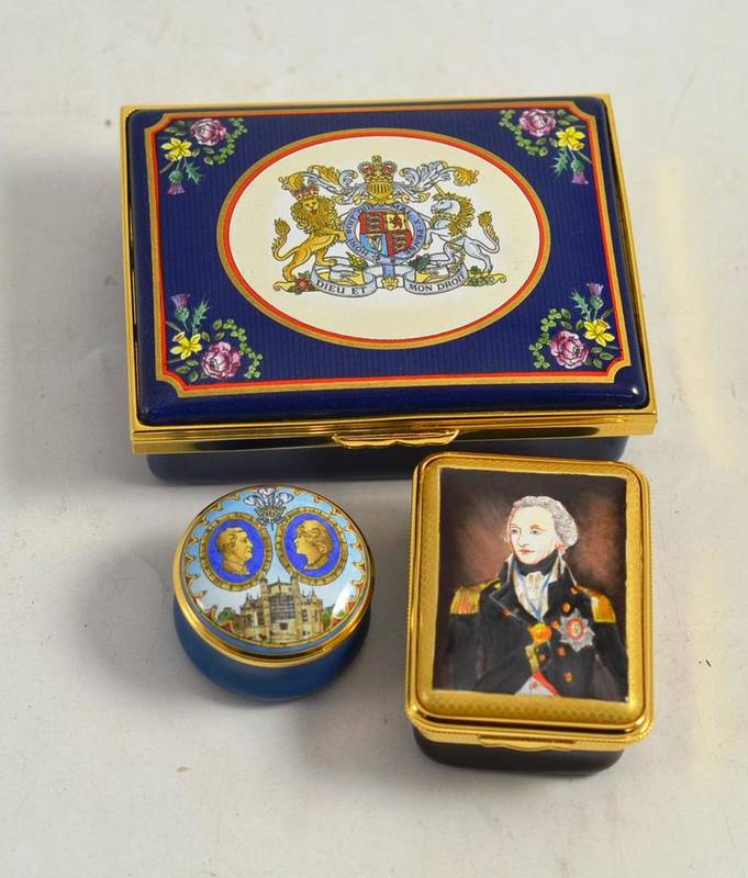 Lot 236 - Halcyon Day enamel box 'A tribute to Her