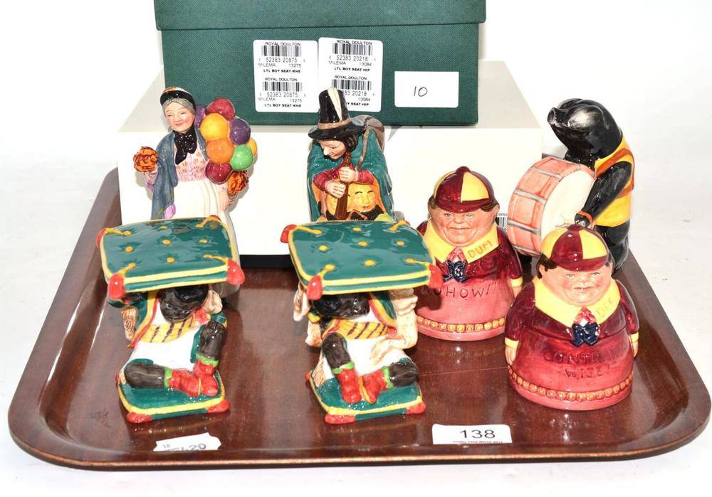 Lot 138 - Two Royal Doulton miniature street vendors