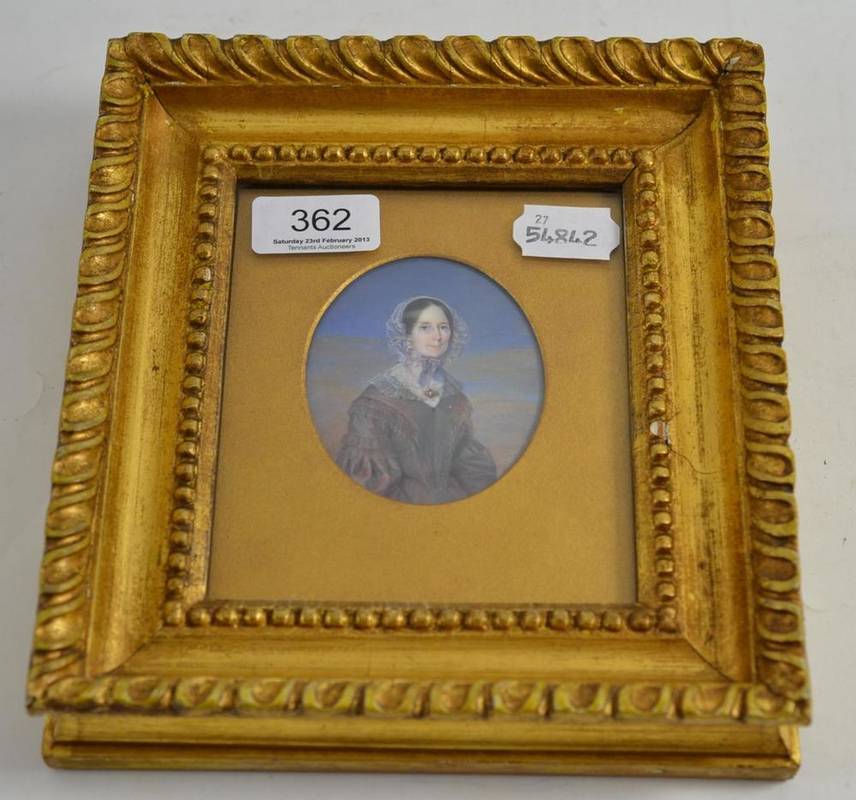Lot 362 - Elizabeth Lotborn - Miniature portrait of a