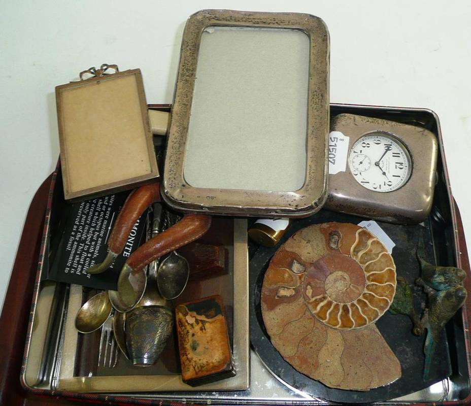 Lot 234 - Three silver photograph frames, pocket watch