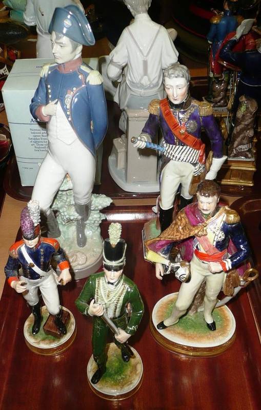 Lot 375 - Lladro model of Napoleon and four other