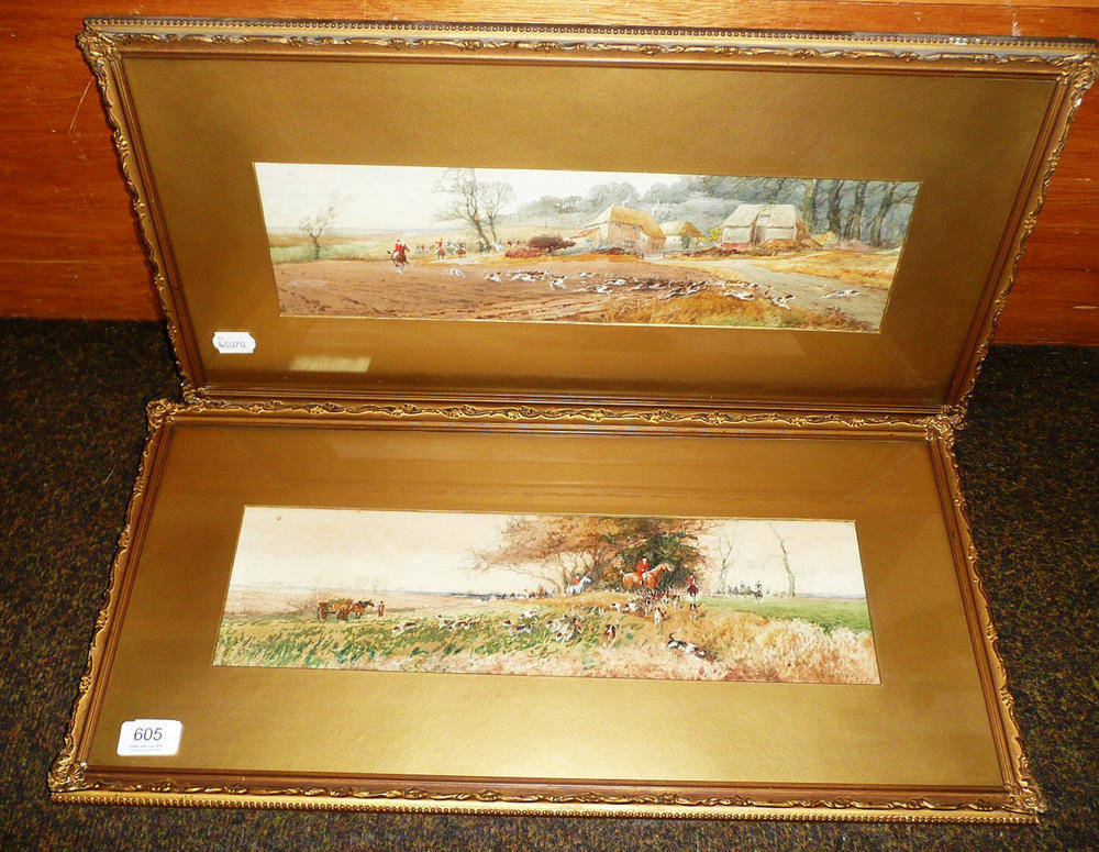 Lot 605 - # Arthur Willett (c.1857-1916), two hunting