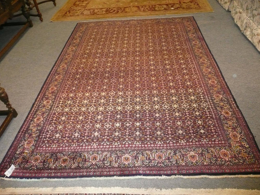 Lot 542 - Kashmir part silk carpet North West India,