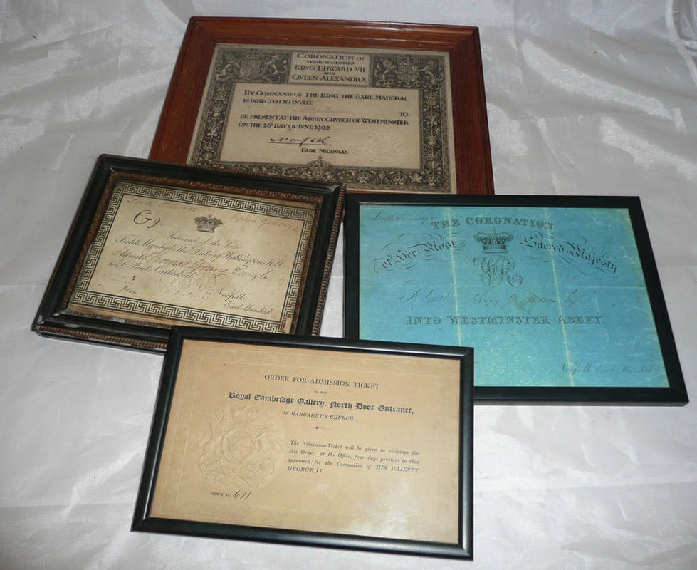 Lot 45 - Three Royal Coronation invitations; the