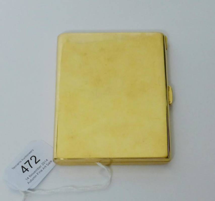 Lot 472 - A 20th Century 18ct Gold Cigarette Case,