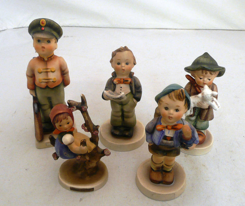 Lot 10 - Five Goebel figures