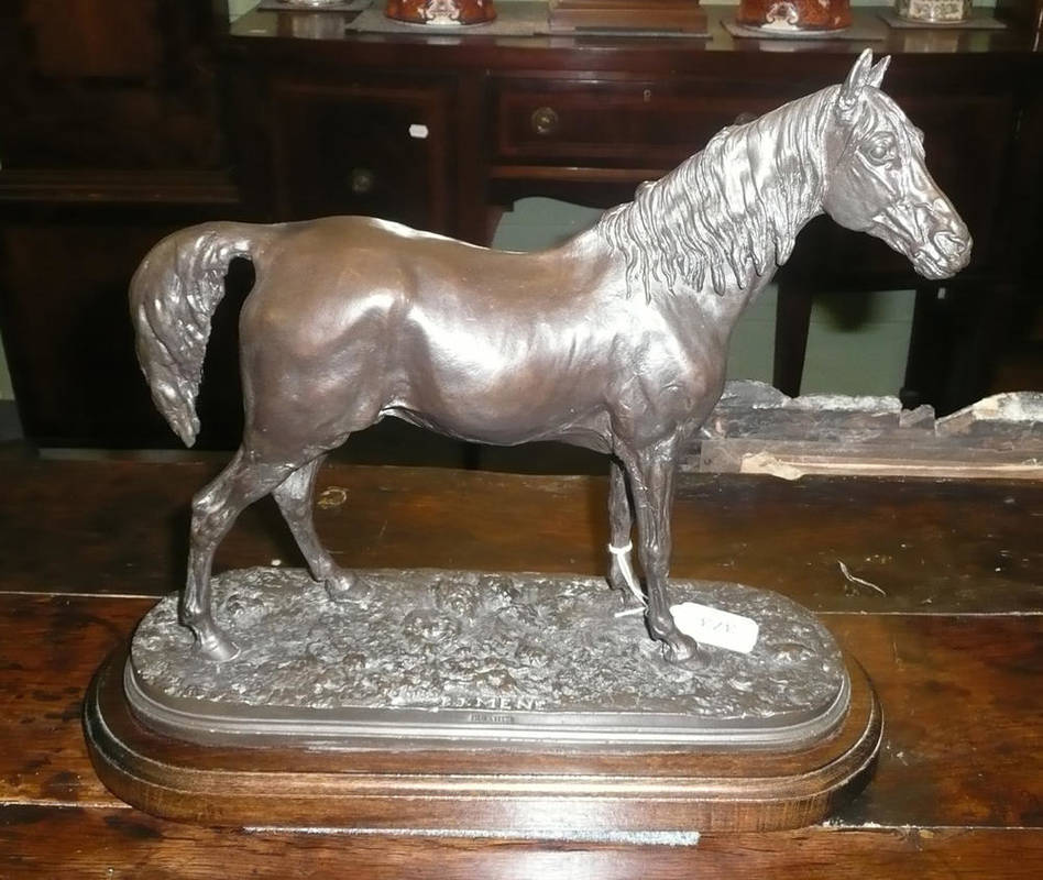 Lot 373 - After P J Mene, a bronze of a horse,