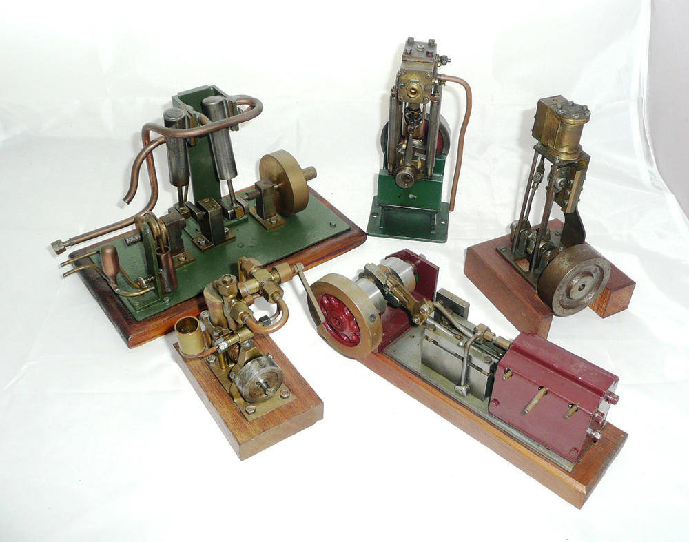 Lot 1065 - Five Small Scratch Built Stationary Steam
