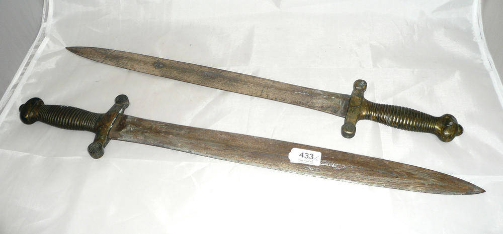 Lot 433 - Two French 1831 Pattern infantry swords,