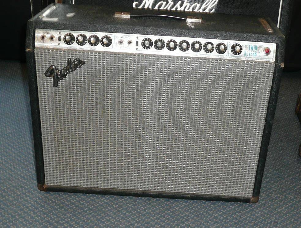 Lot 225 - A Fender Silver Face Twin Reverb Guitar