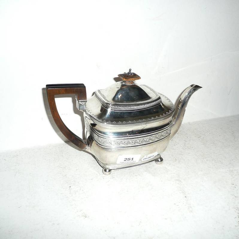 Lot 251 - A George III teapot, Peter & William Bateman,