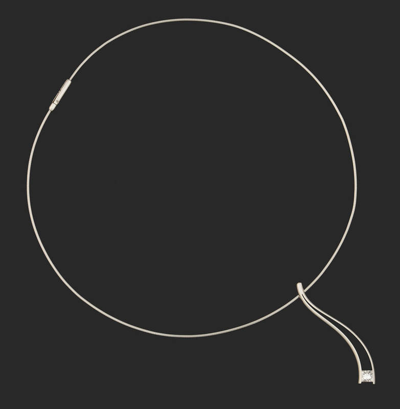 Lot 380 - A Platinum Diamond Set Necklace, by Paul