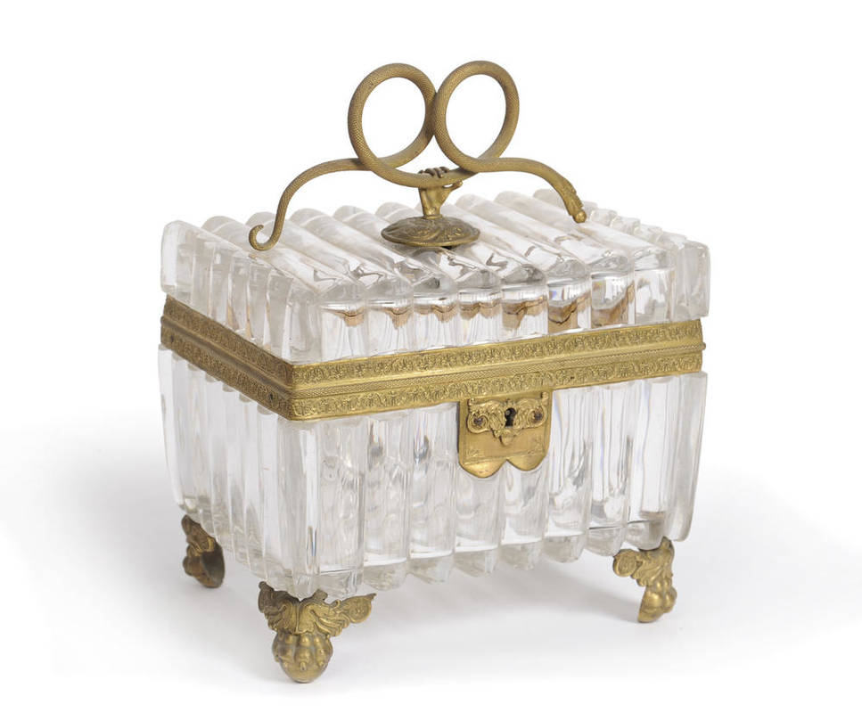 Lot 36 - A French Ormolu Mounted Glass Casket, Palais