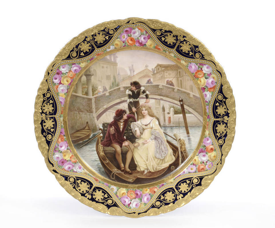 Lot 128 - A Bauer, Rosenthal & Co Porcelain Painted