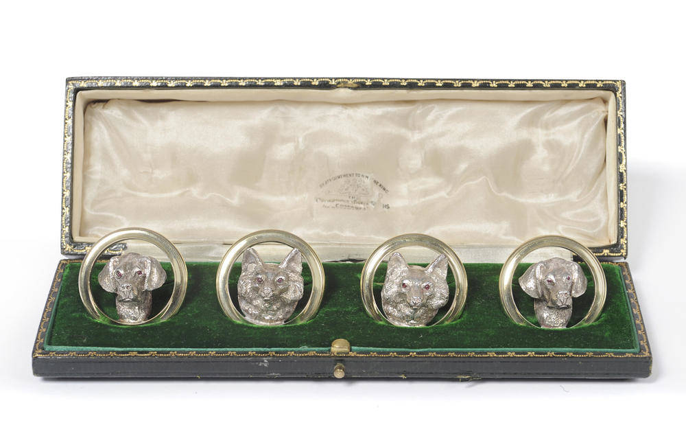 Lot 530 - A Set of Four George V Silver Gilt Menu