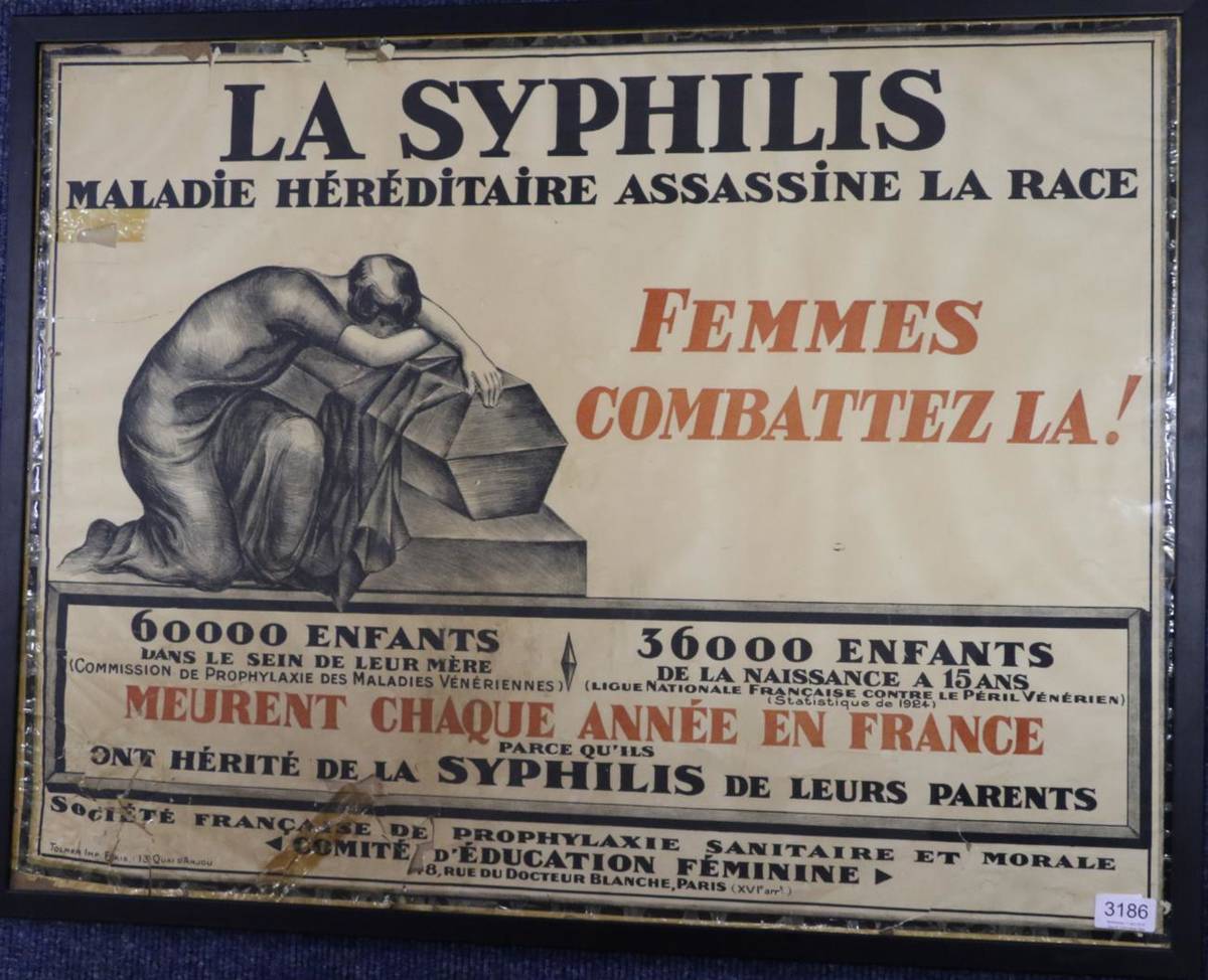 Lot 3186 - French Health Information Poster 'La
