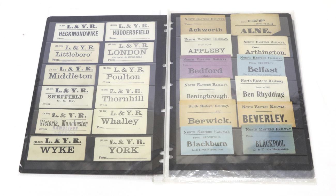 Lot 3204 - Railway Luggage Labels a collection of 120