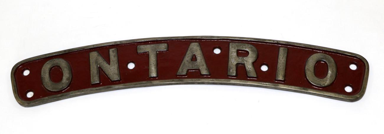 Lot 3169 - A Steel Locomotive Nameplate ONTARIO