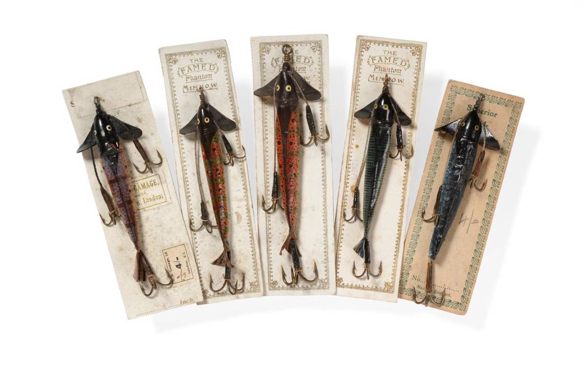 Lot 135 - The Famed Phantom Minnow Lures five examples