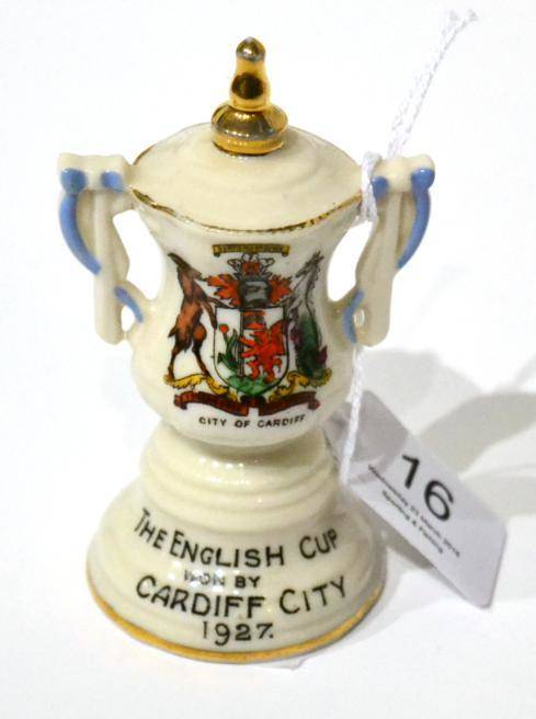 Lot 16 - A Carlton China Crested Ware Model of The F.A.