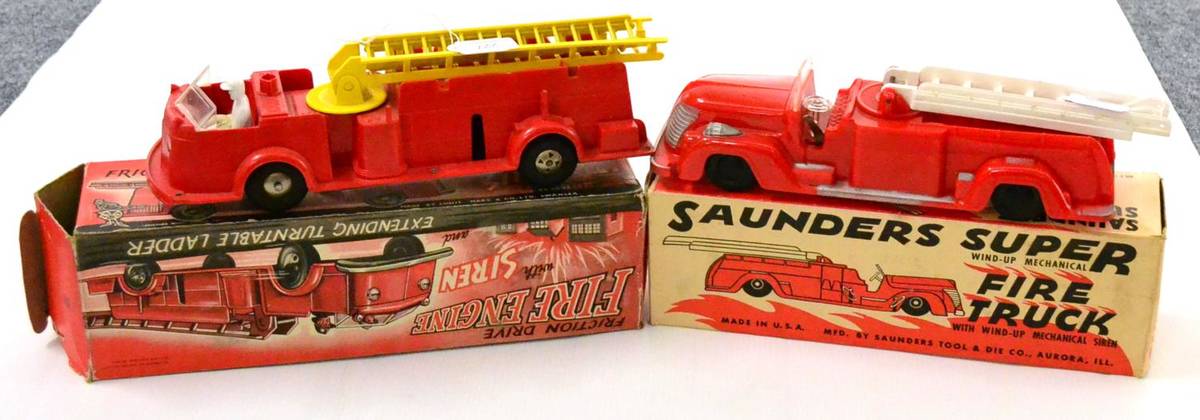 Lot 227 - Louis Marx Friction Fire Engine With Siren
