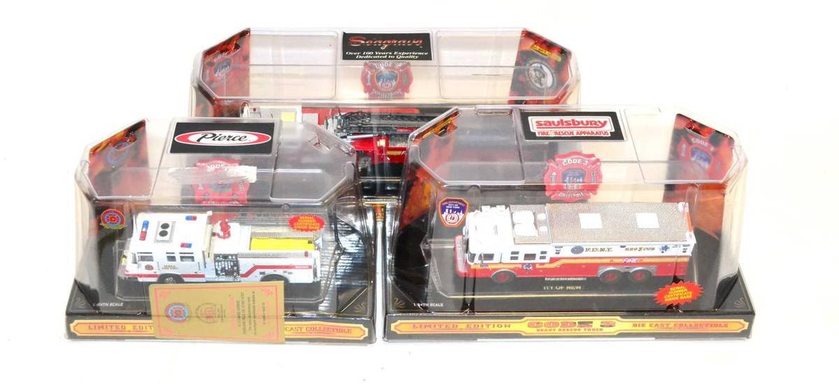 Lot 246 - Code 3 Collectibles Three Fire Vehicles