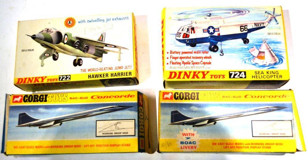 Lot 304 - Four Boxed Diecast Aircraft - Dinky Hawker