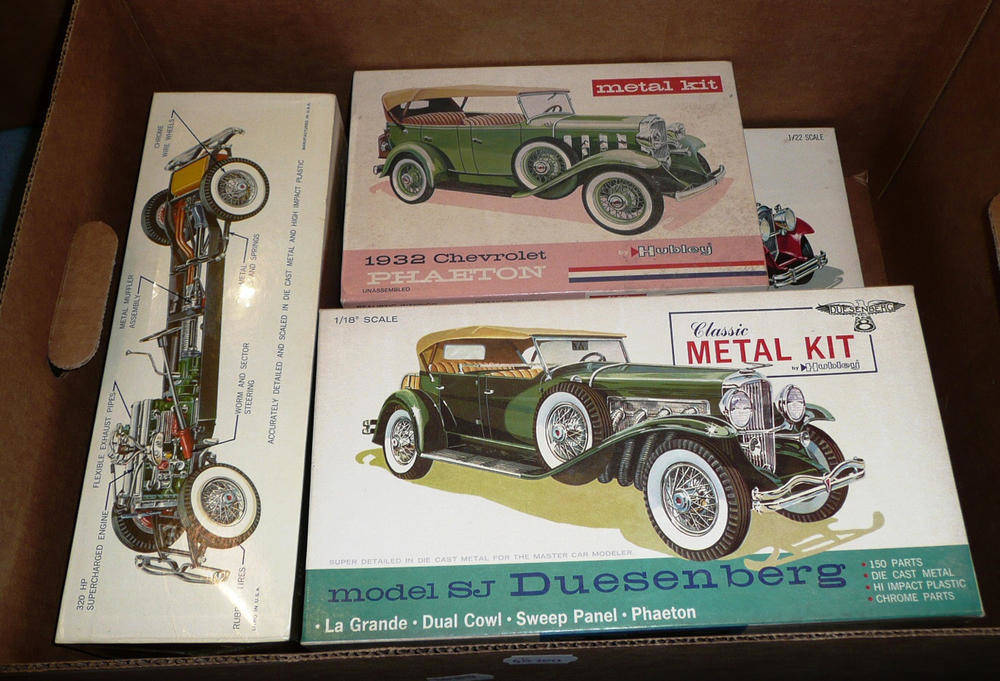 Lot 113 - Five Boxed Unmade Hubley Classic Metal Car