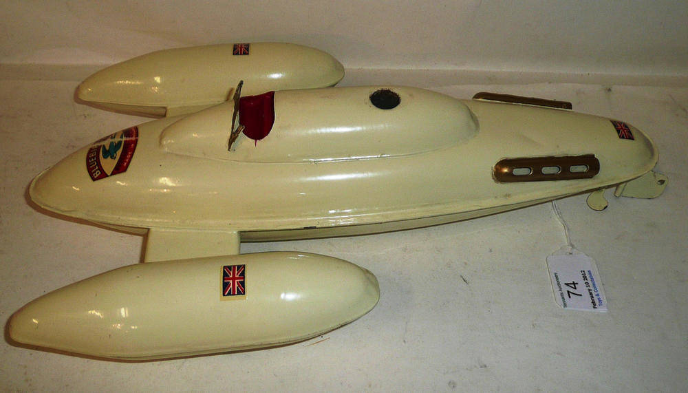 Lot 74 - A Boxed Sutcliffe Bluebird II Speedboat, of