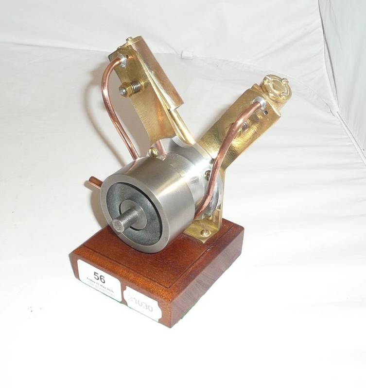 Lot 56 - A Scratch Built V-Twin Oscillating Engine, in
