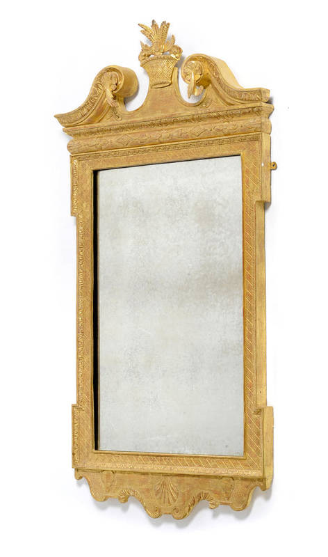 Lot 1563 - A George II Gilt and Gesso Wall Mirror, the