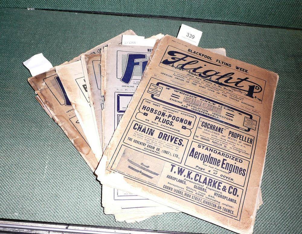 Lot 339 - Thirteen Early Aviation Magazines 'Flight'
