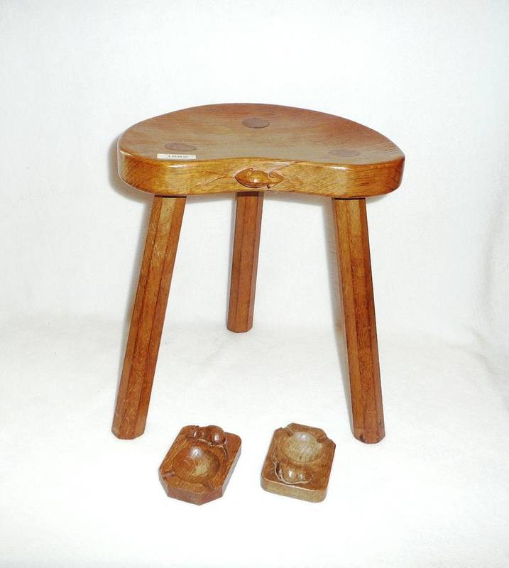Lot 1685 - A Robert "Mouseman" Thompson Oak Calf