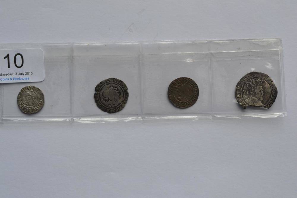 Lot 10 - 4 x English Hammered Silver Coins comprising: