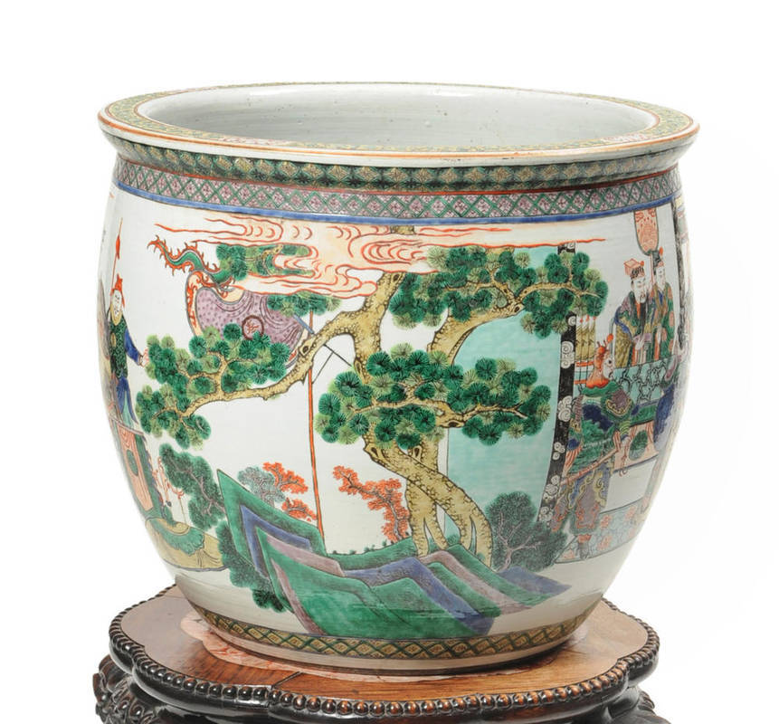 Lot 203 - A Chinese Famille Verte Porcelain Fish Tank,