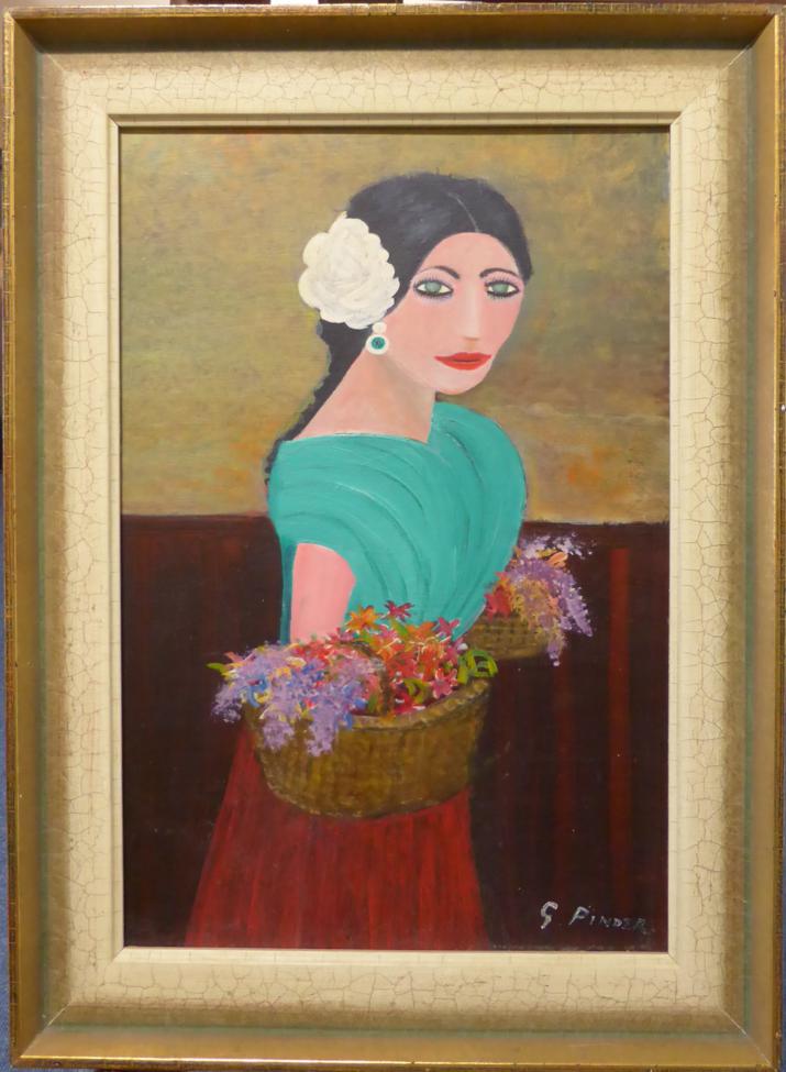 Lot 2181 - George Pinder (1894-1984) 'The Flower Girl'
