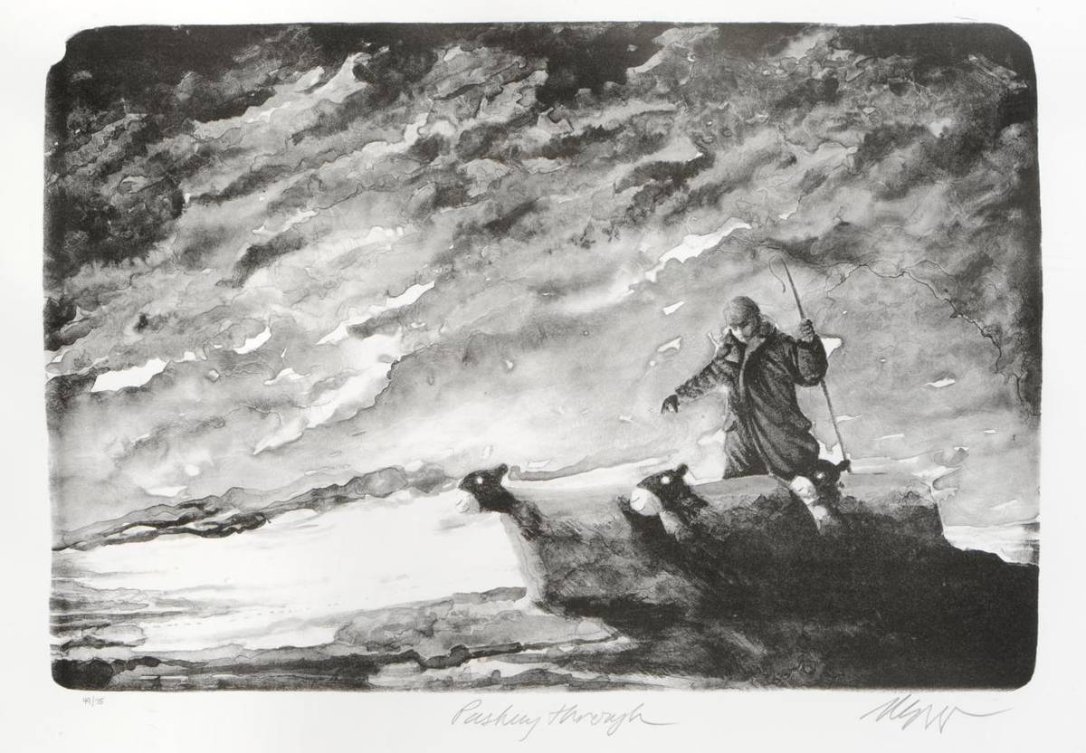 Lot 2045 - Mackenzie Thorpe (b.1956) 'Pushing Through'