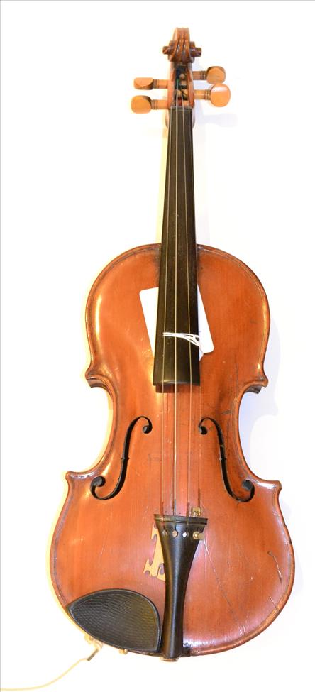 Lot 2008 - A 19th Century Violin, possibly Scottish,