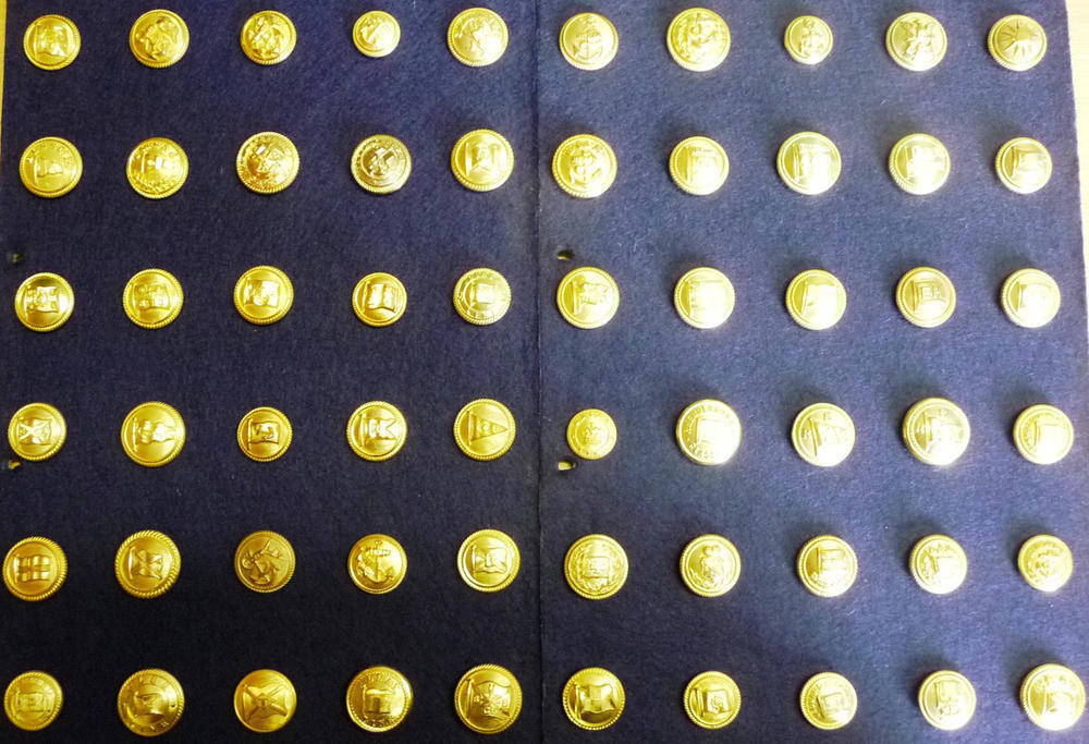 Lot 38 - A Collection of Ninety Shipping Line Buttons,